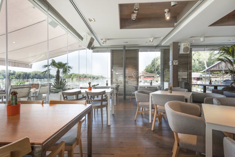 Interior of a Riverside Cafe Stock Photo - Image of cafe, lake: 54445280