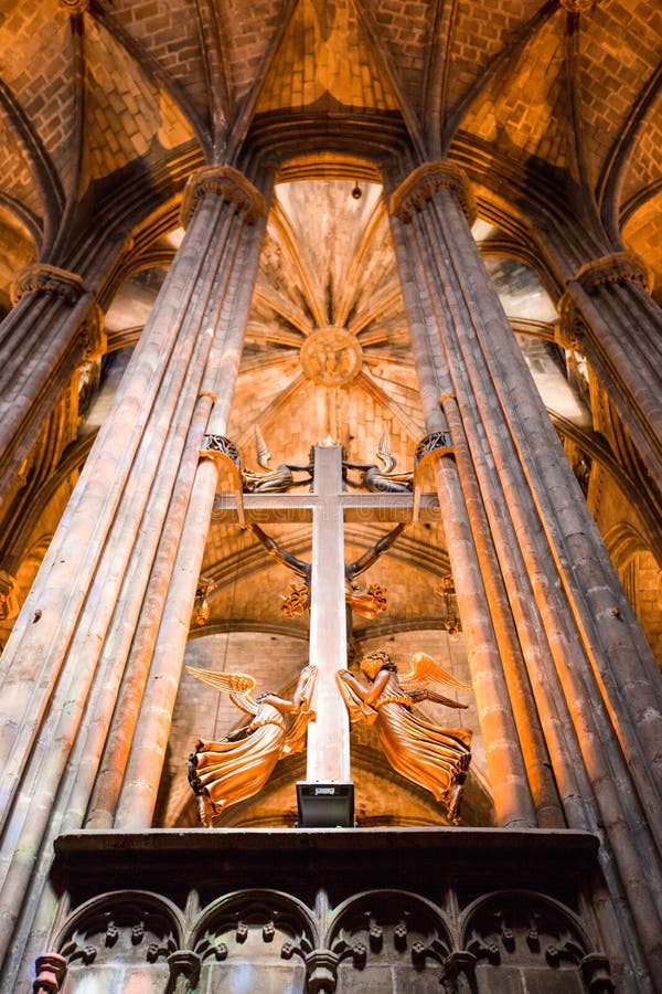 Interior of the Roman Catholic Archdiocese of Barcelona in a Vertical ...