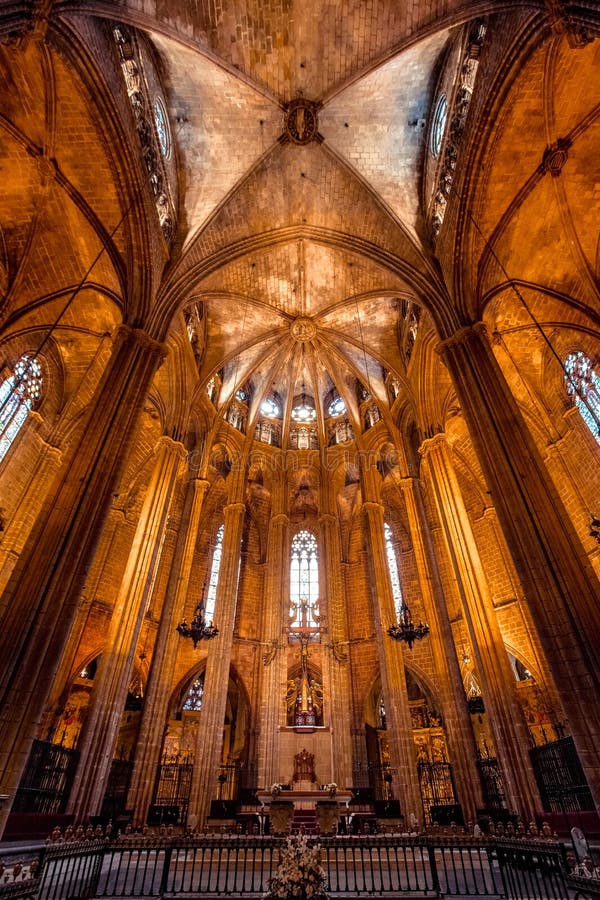 Interior of the Roman Catholic Archdiocese of Barcelona in a Vertical ...