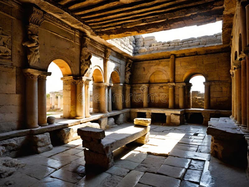 Interior of the Roman Forum Stock Illustration - Illustration of ...