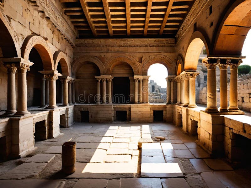 Interior of the Roman Forum Stock Illustration - Illustration of ...