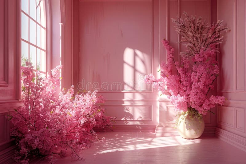 The Interior is in a Romantic Style, Coquetry Aesthetics, a Combination ...