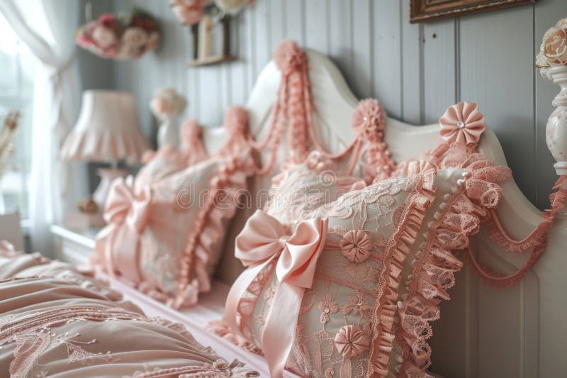 The Interior is in a Romantic Style, Coquetry Aesthetics, a Combination ...