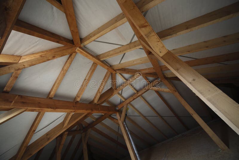 Interior roof structure stock image. Image of beams, beam - 17103447