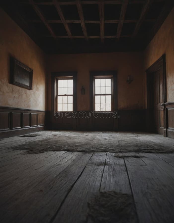 Interior of a Room in an Old House Stock Illustration - Illustration of ...