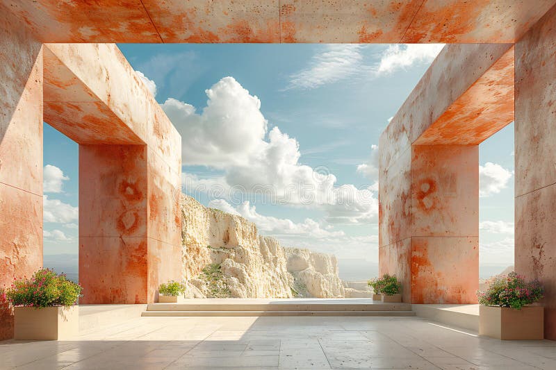 An Interior Room with Two Contrasting Colors, High Quality, High ...