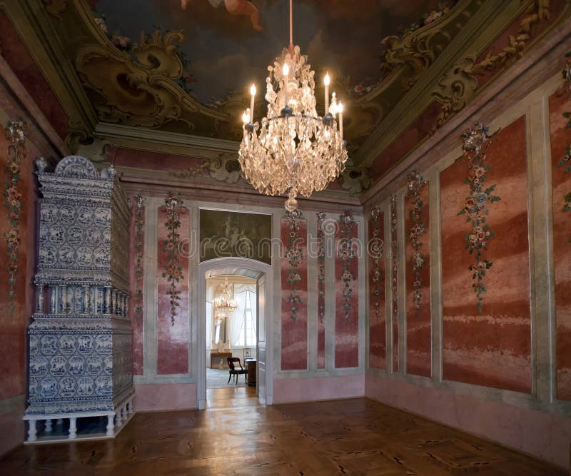 Interior in Rundale Palace stock image. Image of beron - 35949611