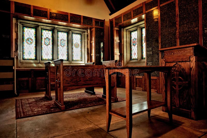 Interior of rustic church stock image. Image of abbey - 54784895