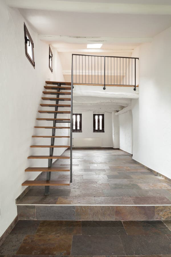 Interior Rustic House, Stairs Stock Photo - Image of loft, indoor: 32224514