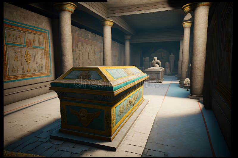 Interior of Sacred Tombs in Pyramids from Giza, Egypt. Neural Network ...