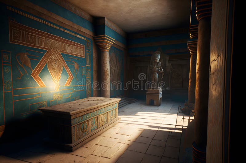 Interior of Sacred Tombs in Pyramids from Giza, Egypt. Neural Network ...