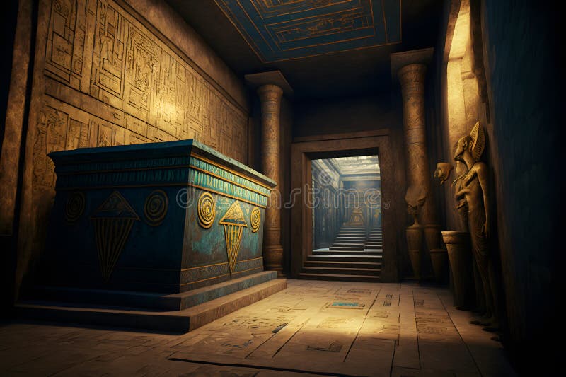 Interior of Sacred Tombs in Pyramids from Giza, Egypt. Neural Network ...