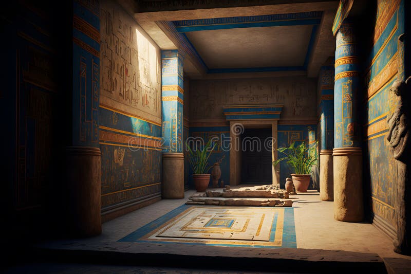 Interior of Sacred Tombs in Pyramids from Giza, Egypt. Neural Network ...