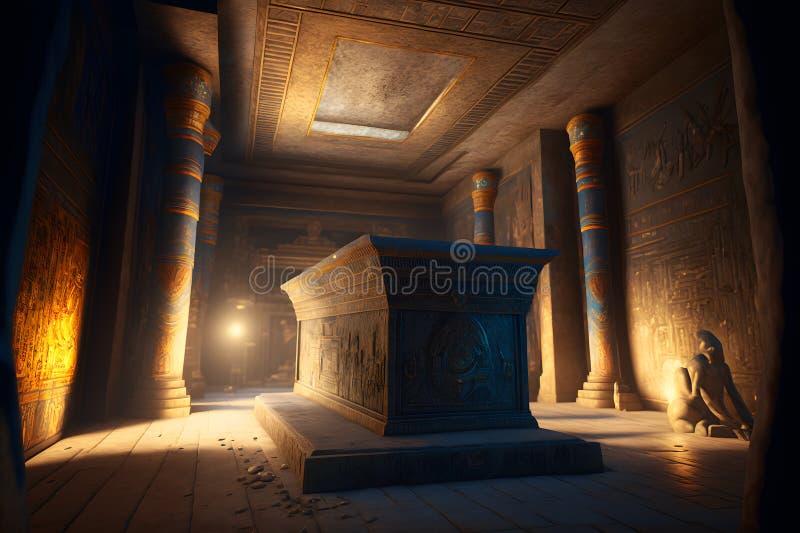 Interior of Sacred Tombs in Pyramids from Giza, Egypt. Neural Network ...