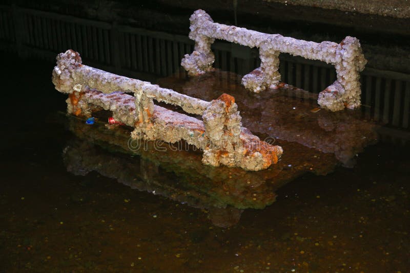 Interior of a salt mine. editorial image. Image of industry - 181200290