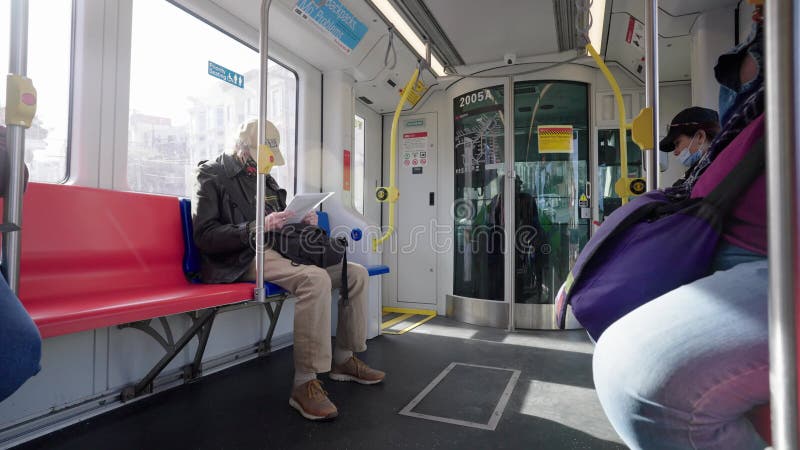 San Francisco Light Rail Interior Stock Footage - Video of electric ...