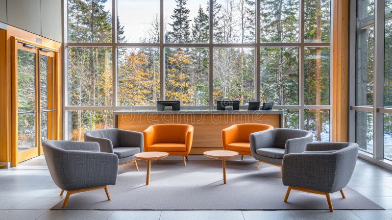 Interior Scene of Business Professionals Collaborating in Conversation ...