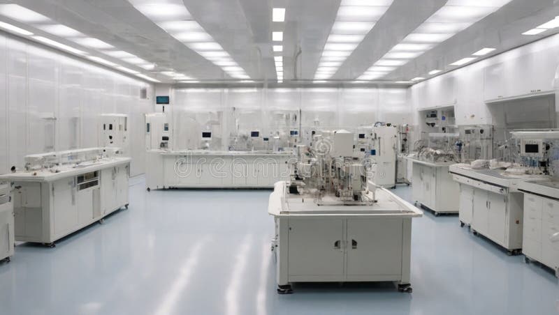 Interior of an Scientific Lab Stock Illustration - Illustration of ...