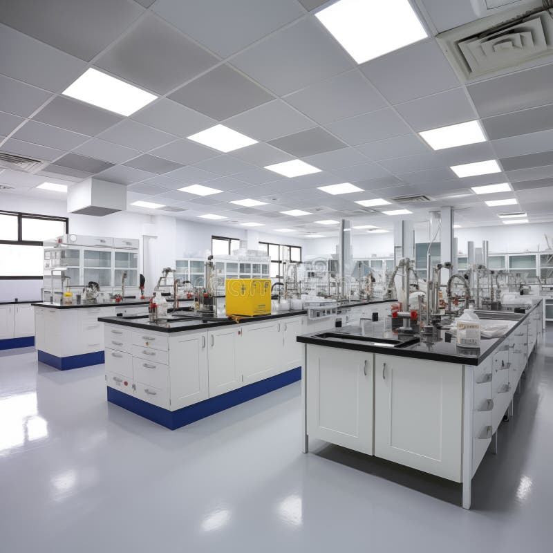 Interior of a Scientific Laboratory without People Stock Illustration ...