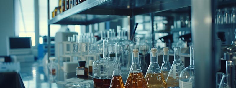 Interior of Scientific Medical Research Laboratory, Test Tubes Stock ...