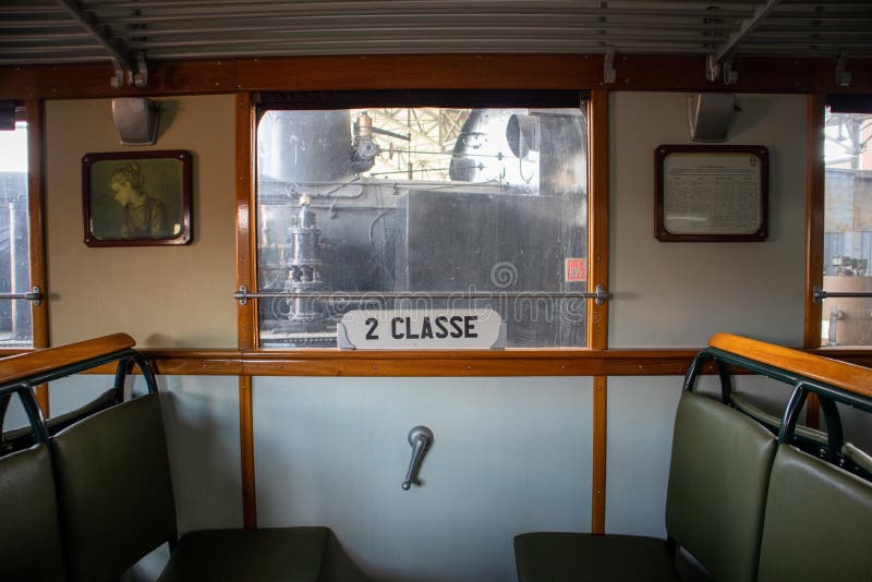 Interior of a Second Class Carriage in a Vintage Italian Train Stock ...