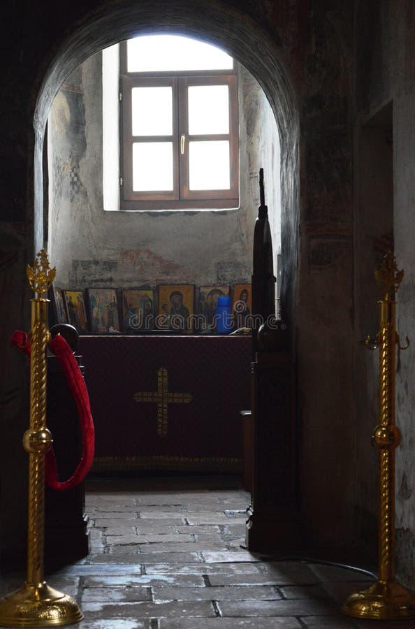 Interior of the Serbian Orthodox Monastery Stock Photo - Image of ...