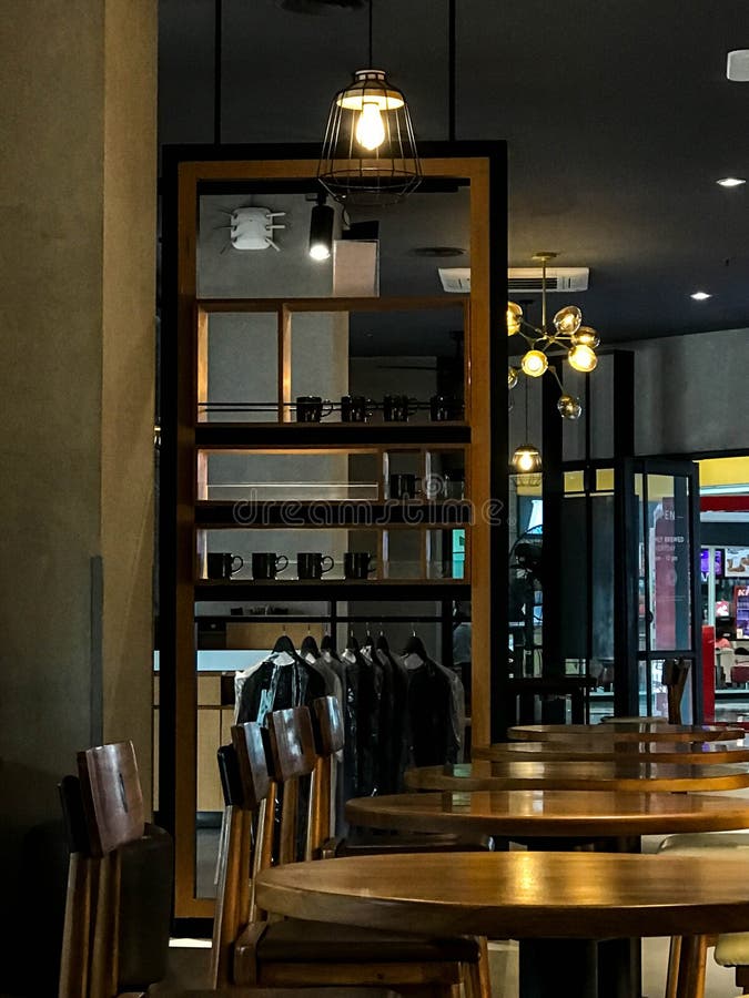 Interior Setting on Coffee Shop Stock Image - Image of barista, food ...