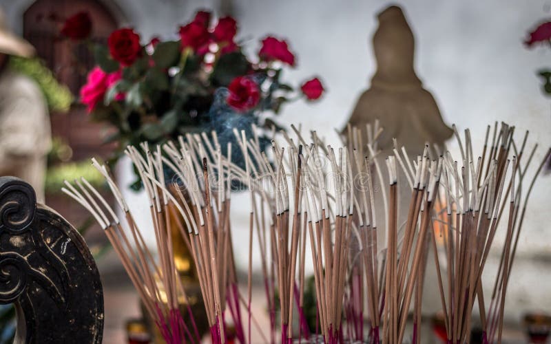 Interior Setting Featuring a Variety of Aromatic Incense Sticks Stock ...