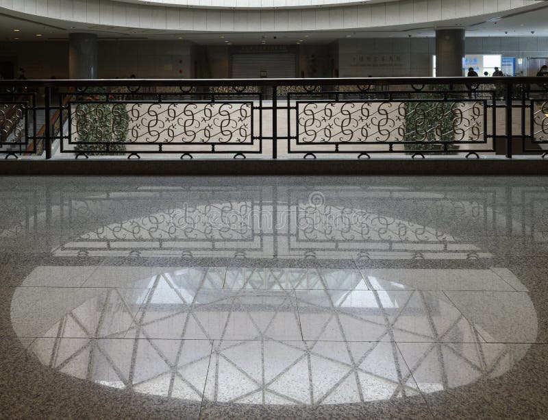 The Reflected Light of the Circular Glass Dome on the Ground Editorial ...