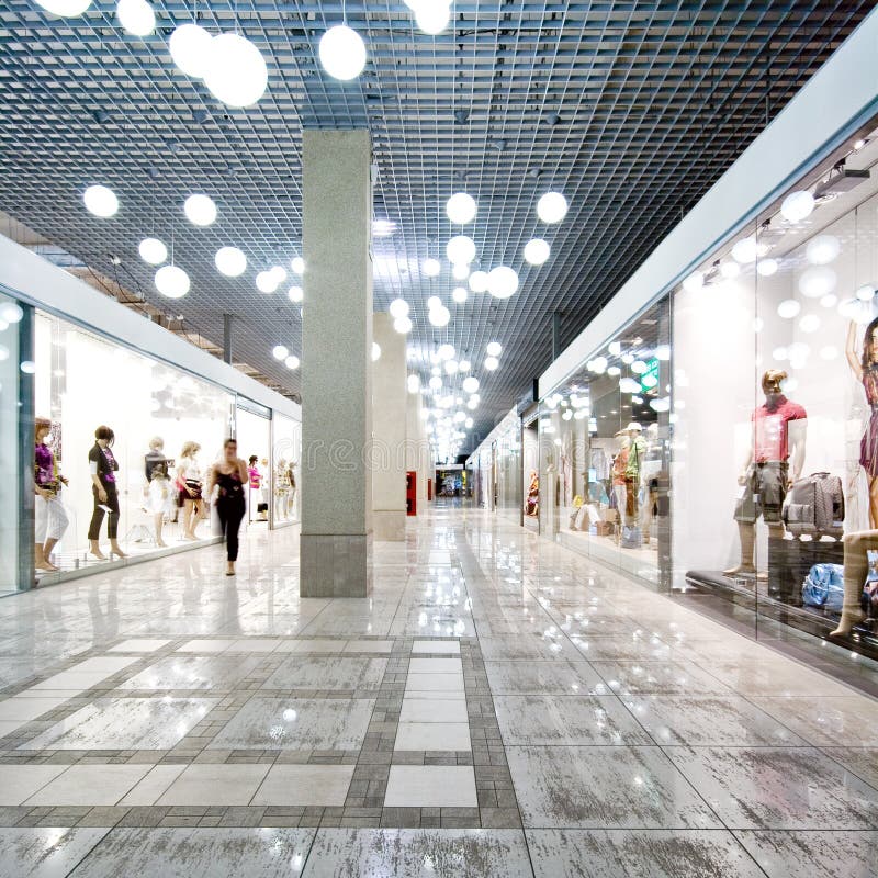 Interior of a Shopping Mall Stock Photo - Image of design, decoration ...