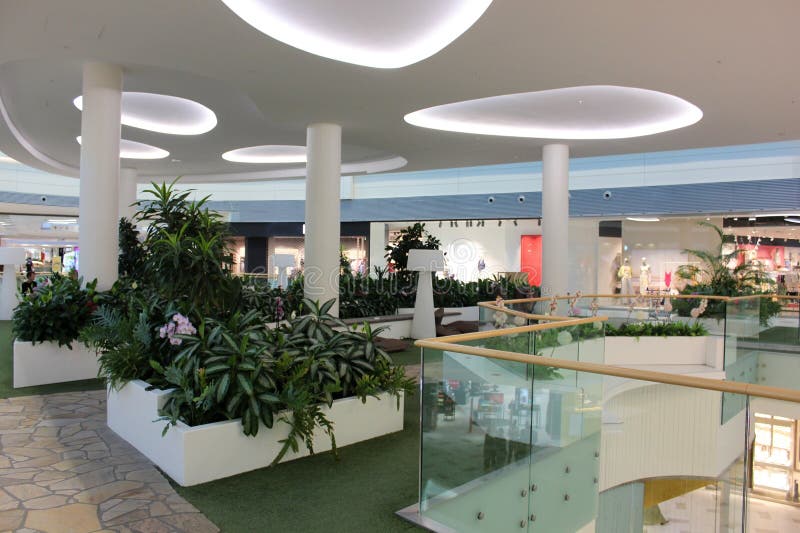 Interior of a Shopping Mall Featuring Modern Architecture Stock Photo ...