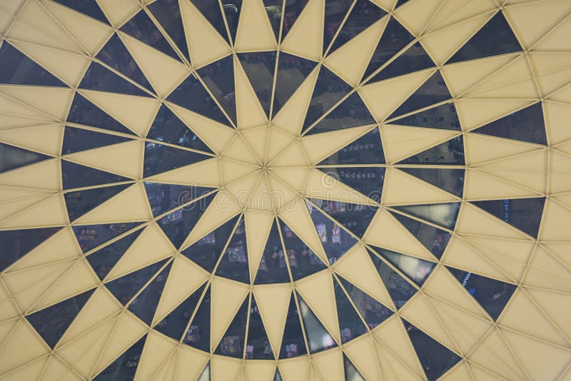 Interior Shot of the Circle Pattern Ceiling in the Shopping Mall ...