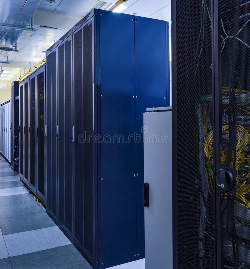 Interior Shot of Large, Partially Empty Computer Datacenter Stock Image ...