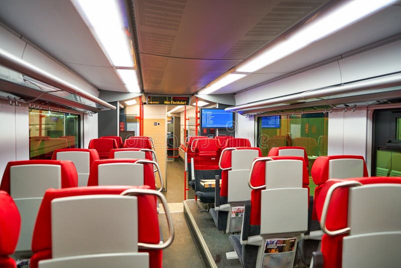Interior shot of a train editorial image. Image of transportation ...