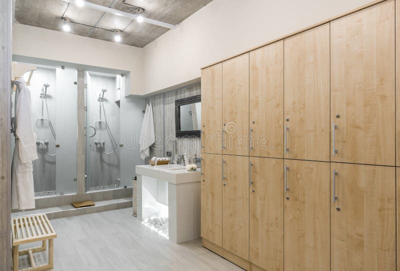 Interior of the Shower Room Stock Photo - Image of room, decor: 208111162