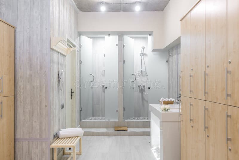 Interior of the Shower Room Stock Image - Image of design, modern ...