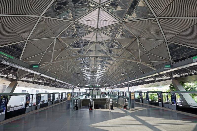 Interior of Singapore MRT Station Editorial Image - Image of morning ...