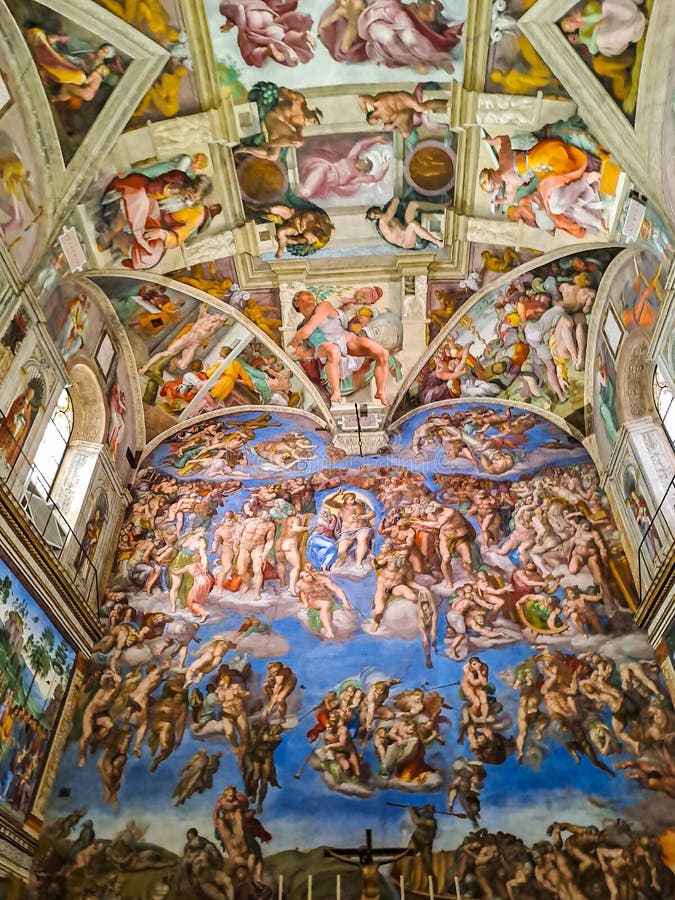 Interior of Sistine Chapel in Vatican Museums Editorial Photography ...