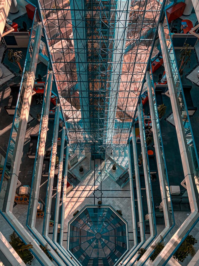 Interior of a Skyscrapper Building Stock Photo - Image of steel ...
