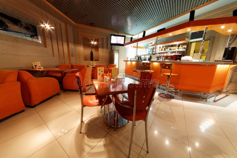 Interior of small cafe-bar stock photo. Image of design - 29733798