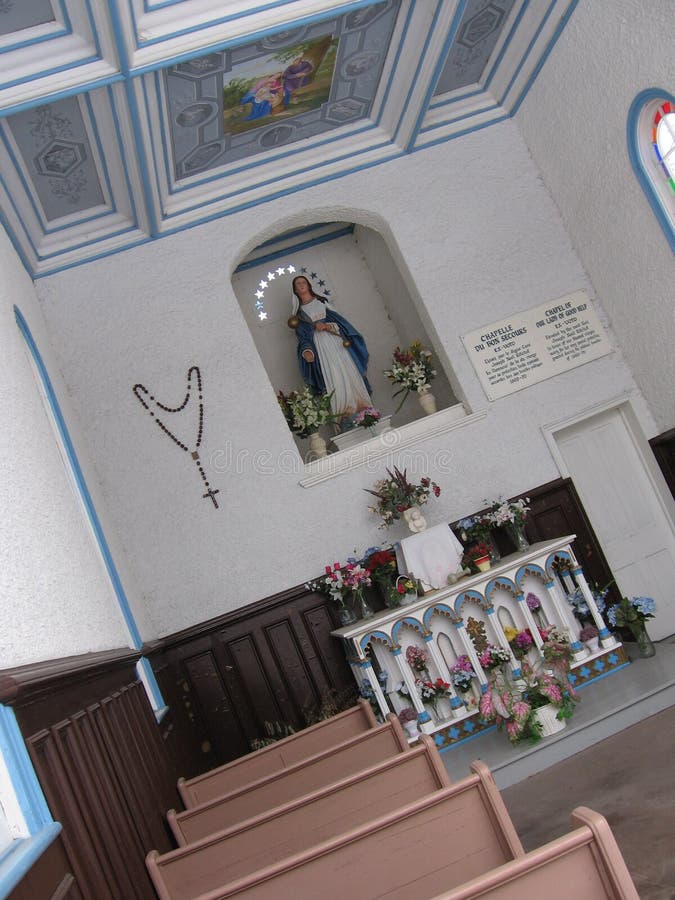 Interior of Small Church stock photo. Image of pray, rosary - 485582