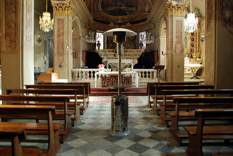 Interior of small church stock image. Image of chapel - 4867515