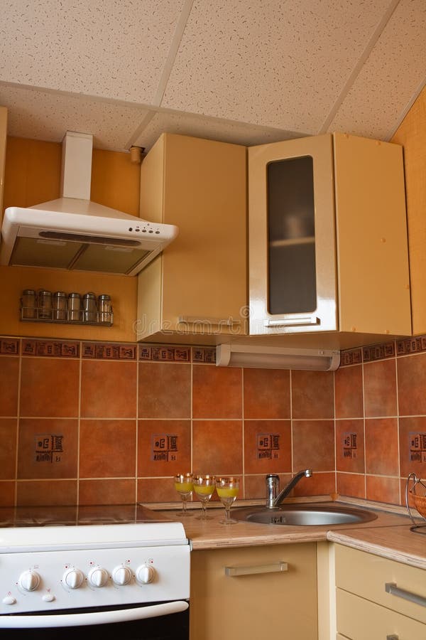 Small Kitchen in a Restaurant Stock Photo - Image of restaurant, grill ...