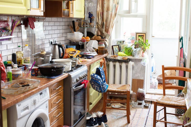 Interior of a Small Kitchen Editorial Stock Photo - Image of washing ...