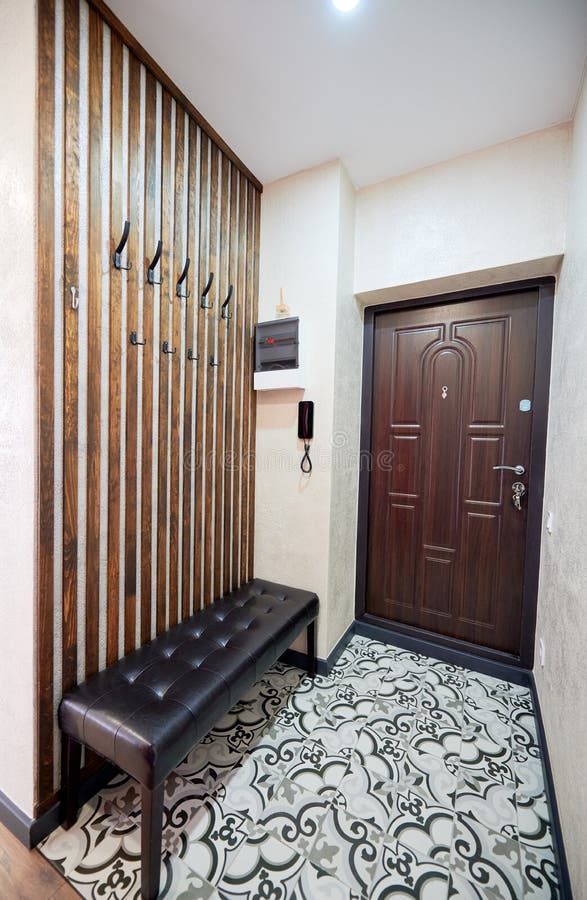 Interior of Small Modern Antechamber in Apartment. Stock Photo - Image ...
