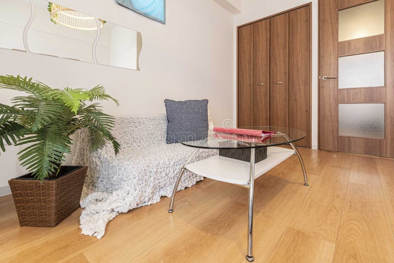 Interior of a Small Private Apartment, Sitting Room Stock Image - Image ...