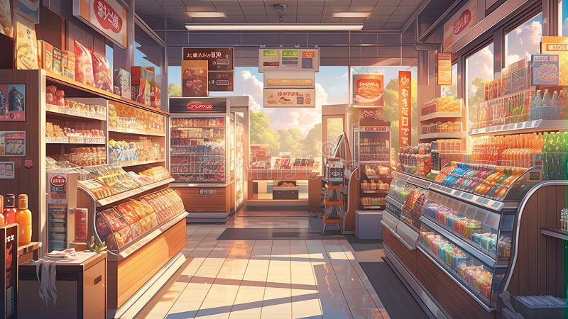 Interior of a Small Store - Generative AI Stock Illustration ...