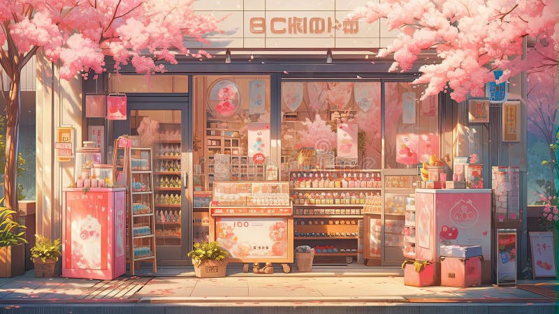 Interior of a Small Store - Generative AI Stock Illustration ...