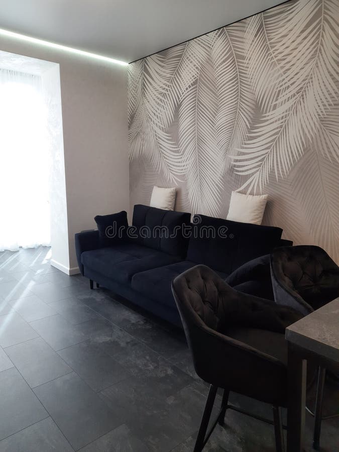 The Interior of a Smart Apartment, a Wonderful Stylish Home. Stock ...