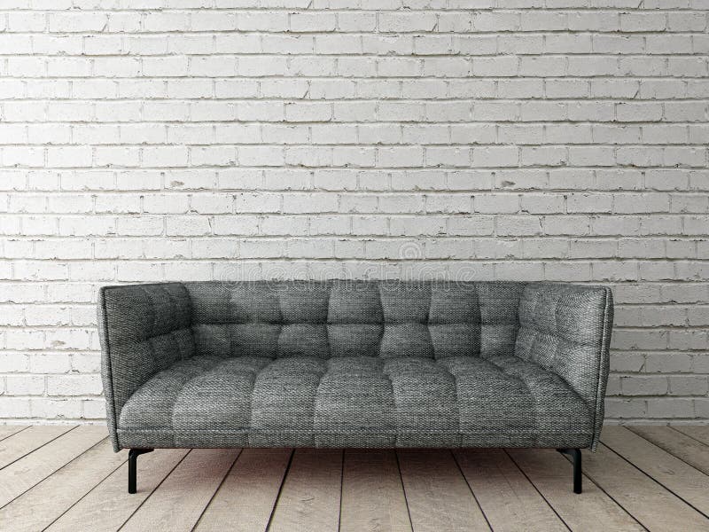 Interior with Sofa, Background Stock Image - Image of white, couch ...